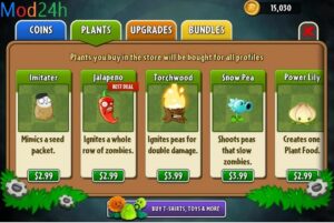 Plants vs. Zombies 2 MOD (Menu, Tiền, Max Level) 12.5.1 APK